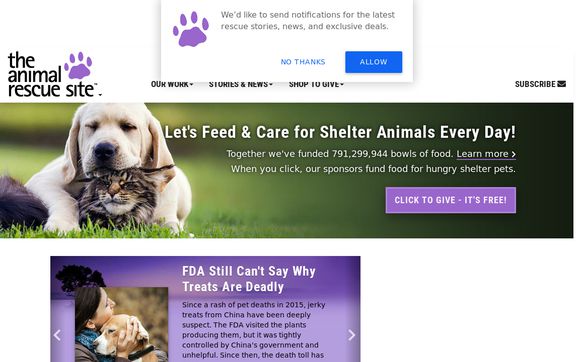 The Animal Rescue Site A GreaterGood Project Reviews 3 Reviews Of 