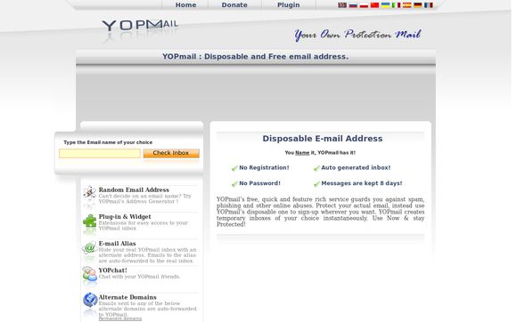 YOPmail Reviews - 2 Reviews of Yopmail.com | Sitejabber